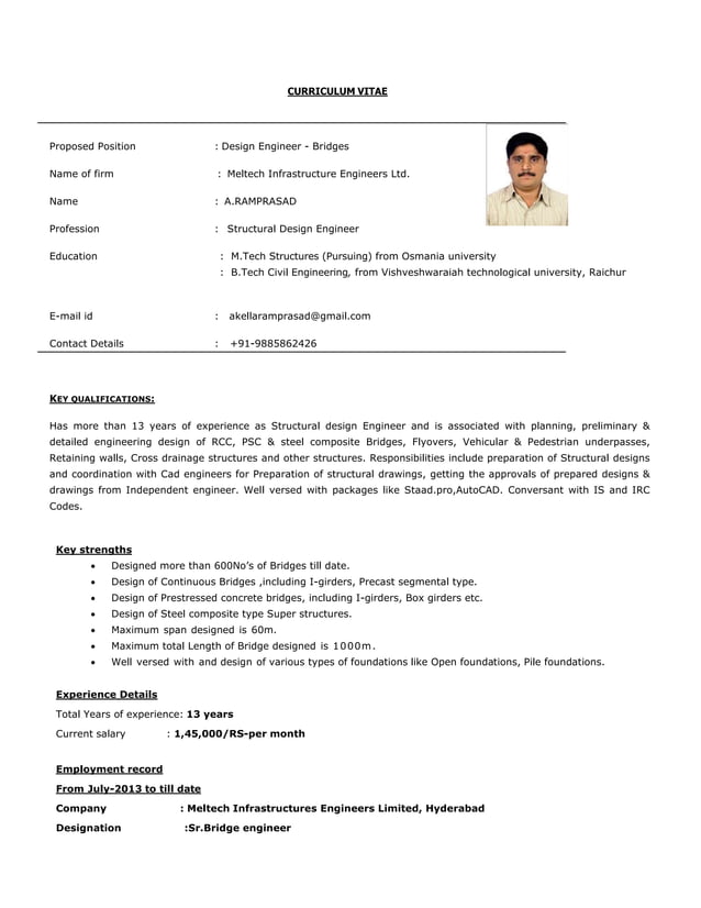Ramprasad_Resume_SEP-2016 | PDF