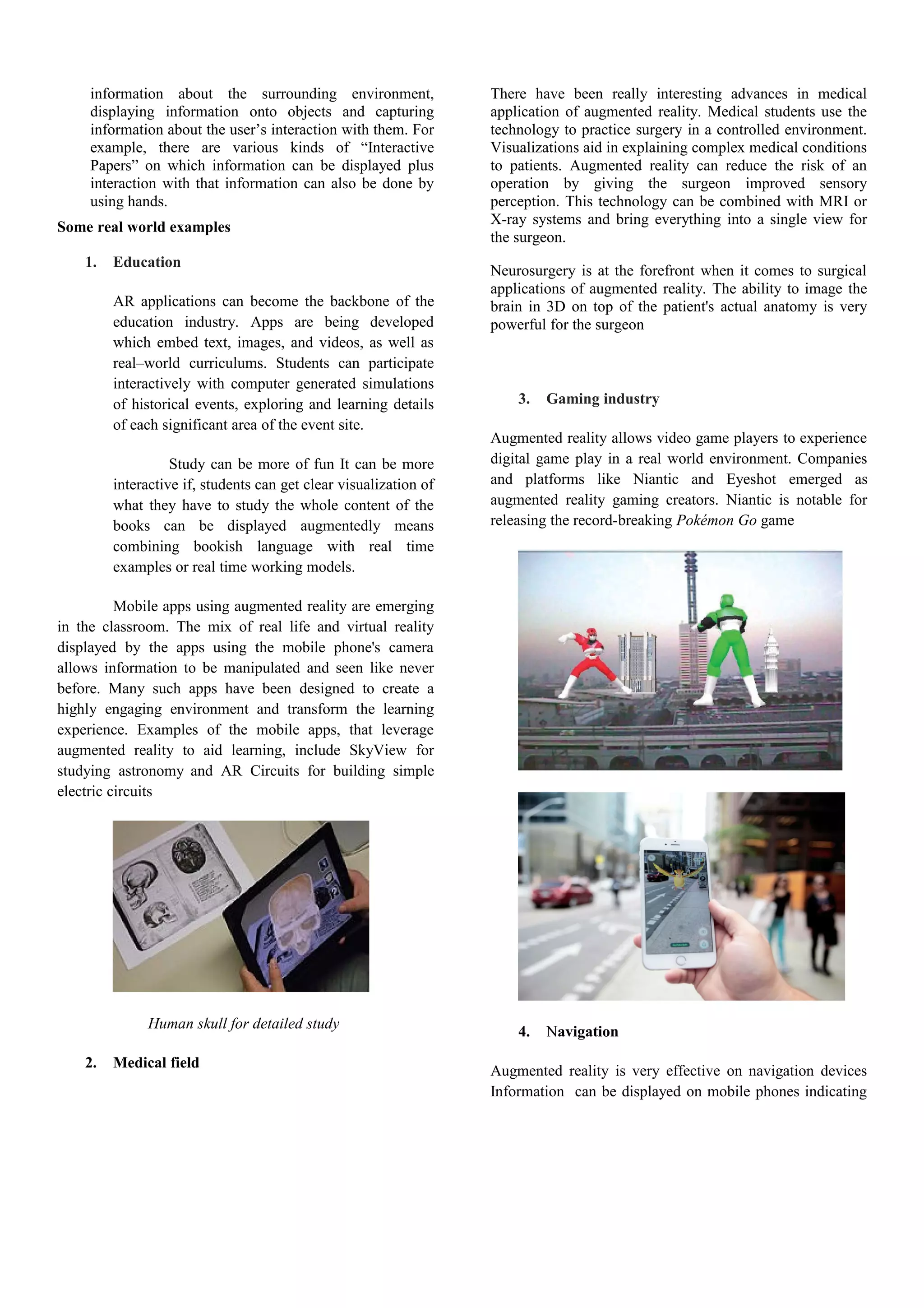 augmented reality paper presentation | DOC
