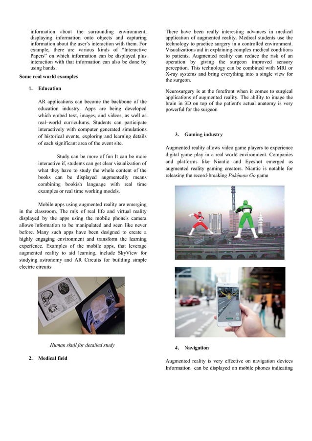 augmented reality paper presentation | PDF