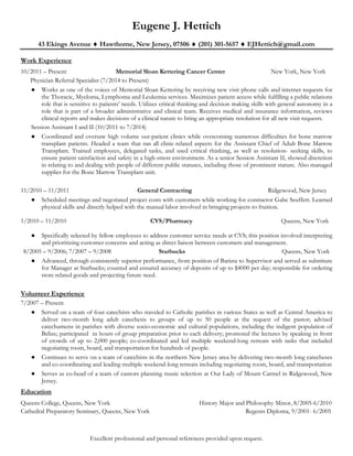 Eugene Hettich Resume 4-20-15 (3) | PDF | Healthcare Industry | Industries