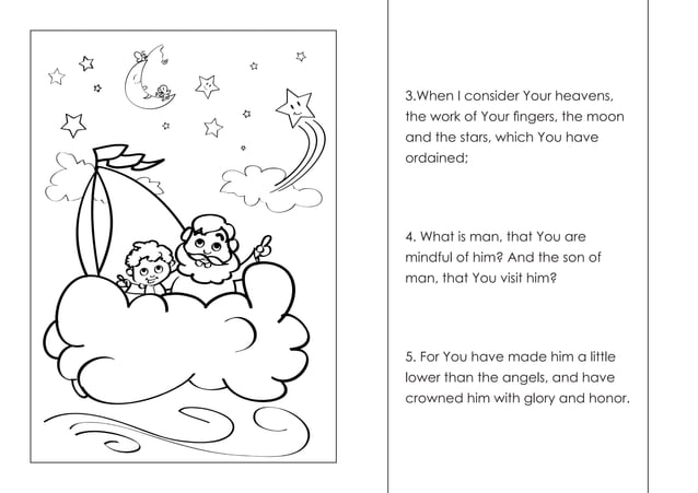 Coloring pages- Psalm 8 | PPT