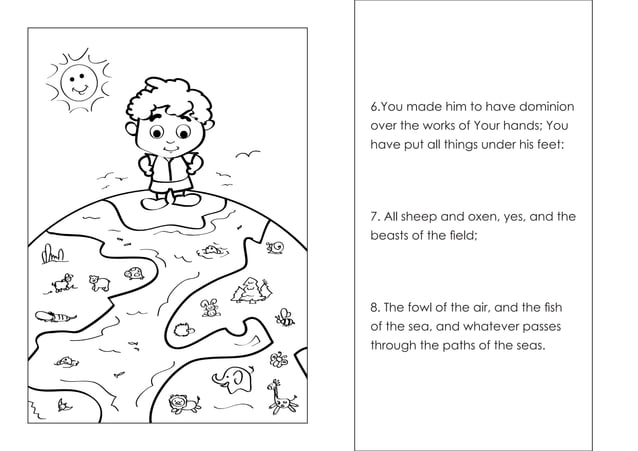 Coloring pages- Psalm 8 | PPT