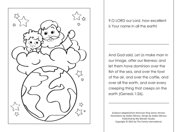 Coloring pages- Psalm 8 | PPT