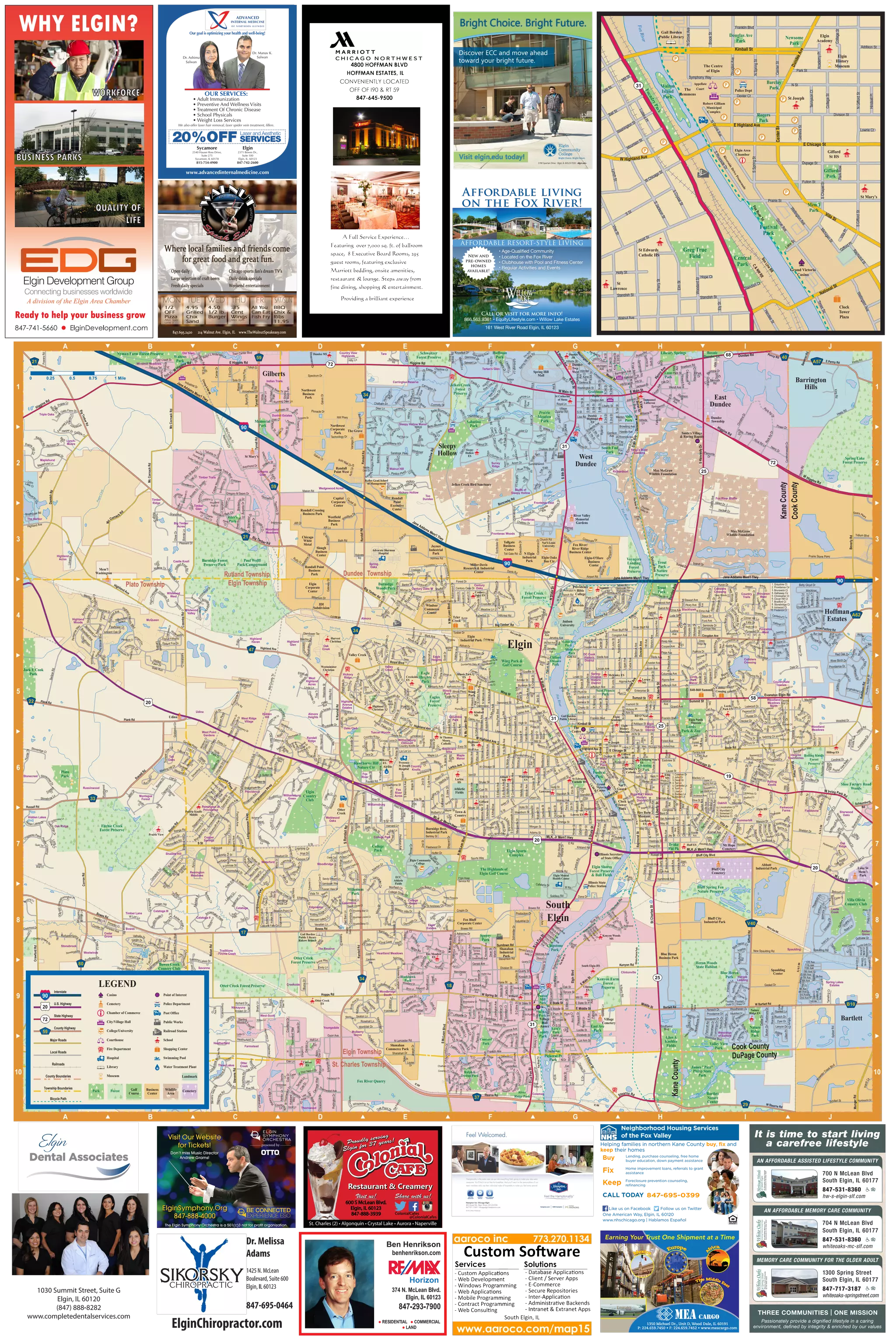 Elgin, IL, South Elgin & Surrounding Suburbs Map | PDF