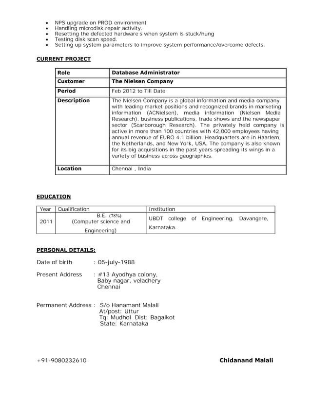 CHIDANAND MALALI | PDF