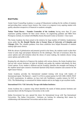 Astute Academy Proposal Tie-up | PDF