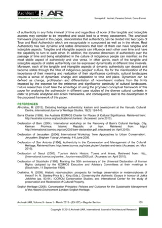 A definition of authenticity concept in conservation of cultural ...