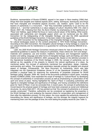 A definition of authenticity concept in conservation of cultural ...