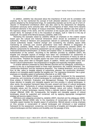 A definition of authenticity concept in conservation of cultural ...