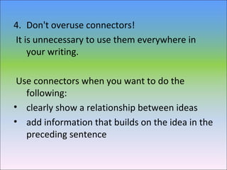 more about connectors | PPT