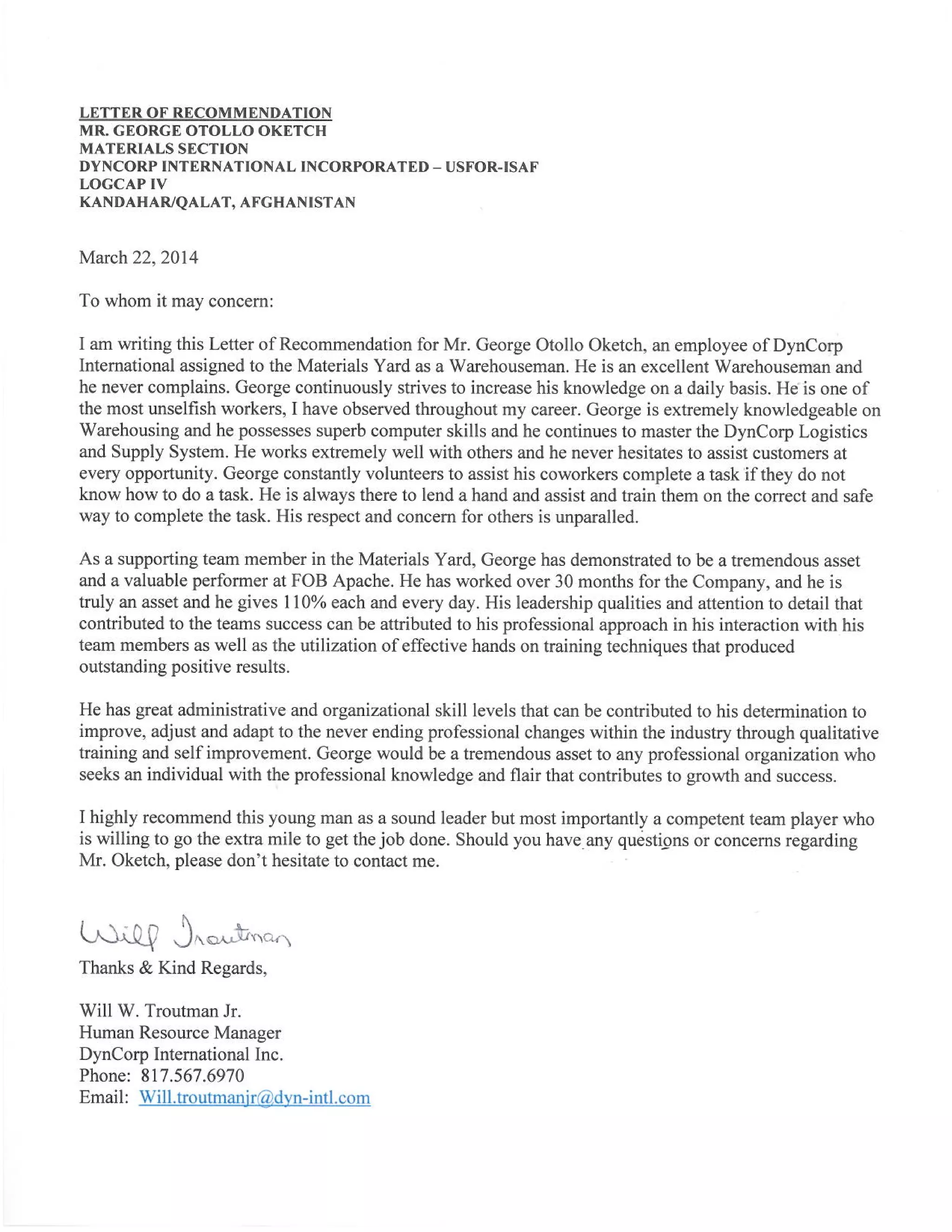 RECOMMENDATIONS-DYNCORP-HR | PDF