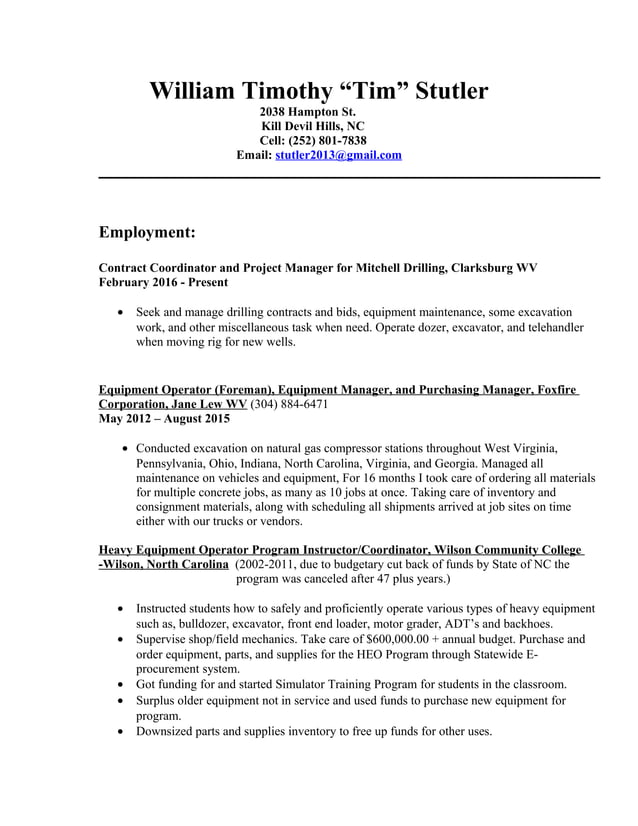 tims resume | PDF