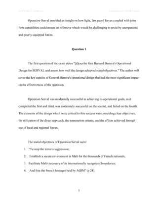Operation Serval - Finding Victory the French Way | PDF | Defense ...