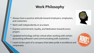 Interesting Facts, Work Philosophy, and Goals | PPT