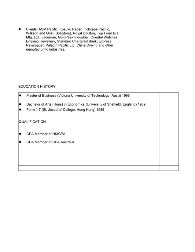 CV Andy Yung (1) | PDF