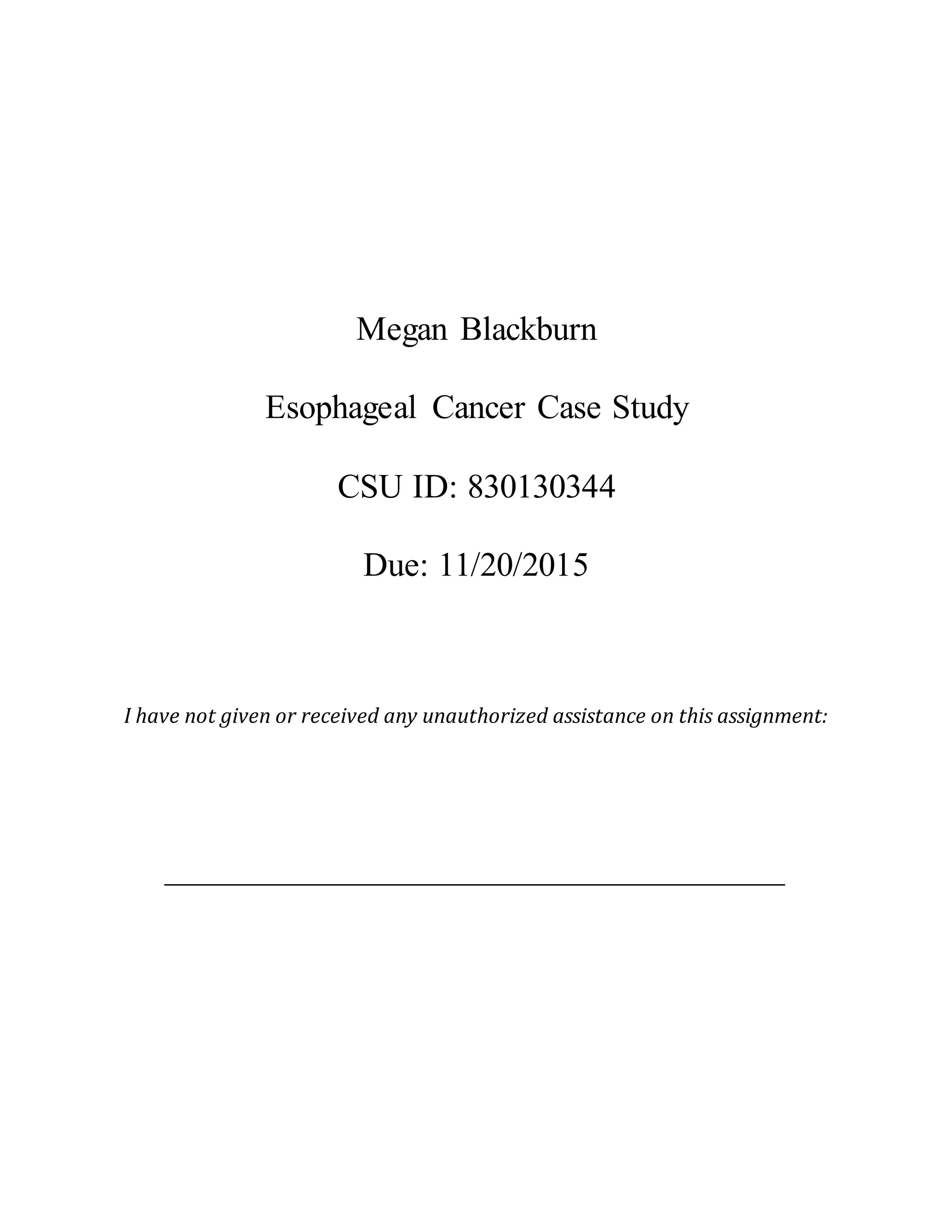 Cancer Case study | PDF