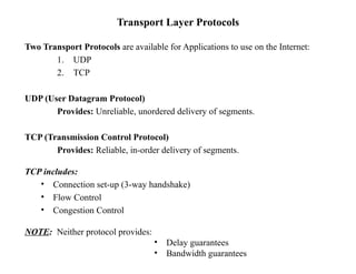 presentation on 474-TCP-UDP-Supplement,They are the types of transport ...