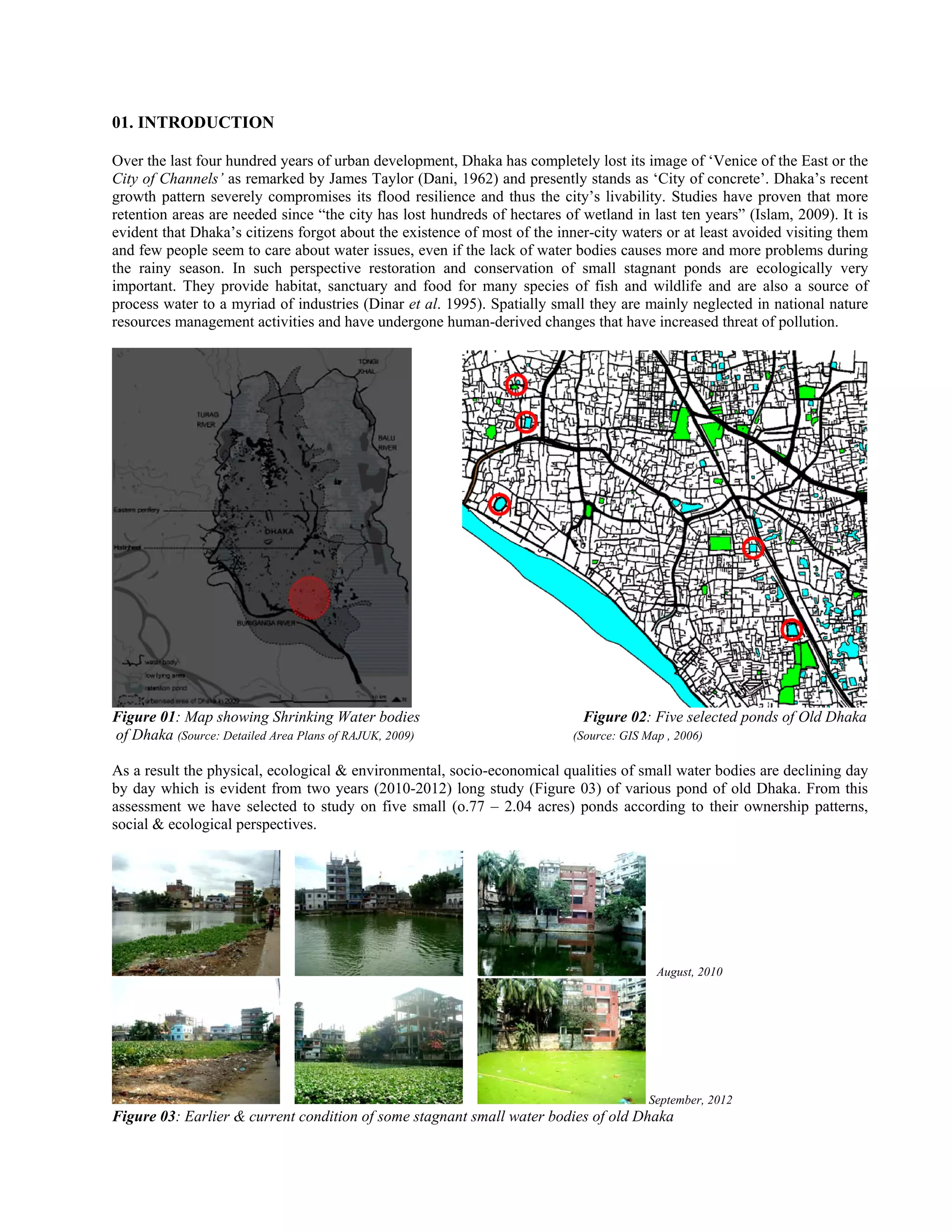 Restoration and Transformation of Small Stagnant Urban Water bodies of ...