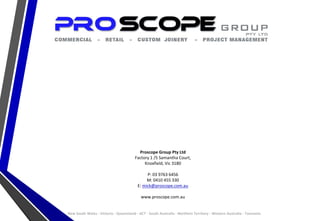 Proscope Group Company Profile | PPT