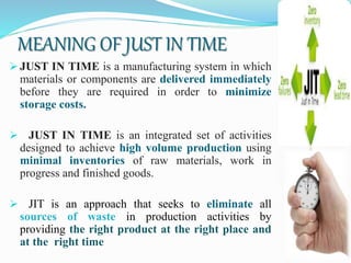 JUST IN TIME | PPTX