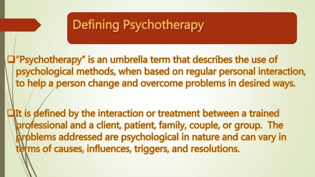Introduction to Psychotherapy | PPTX