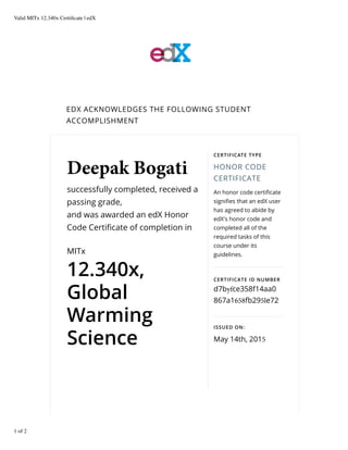 MITX GLOBAL WARMING SCIENCE | PPT