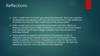 KOLB LEARNING MODEL final | PPTX