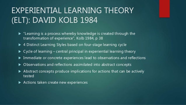 KOLB LEARNING MODEL final