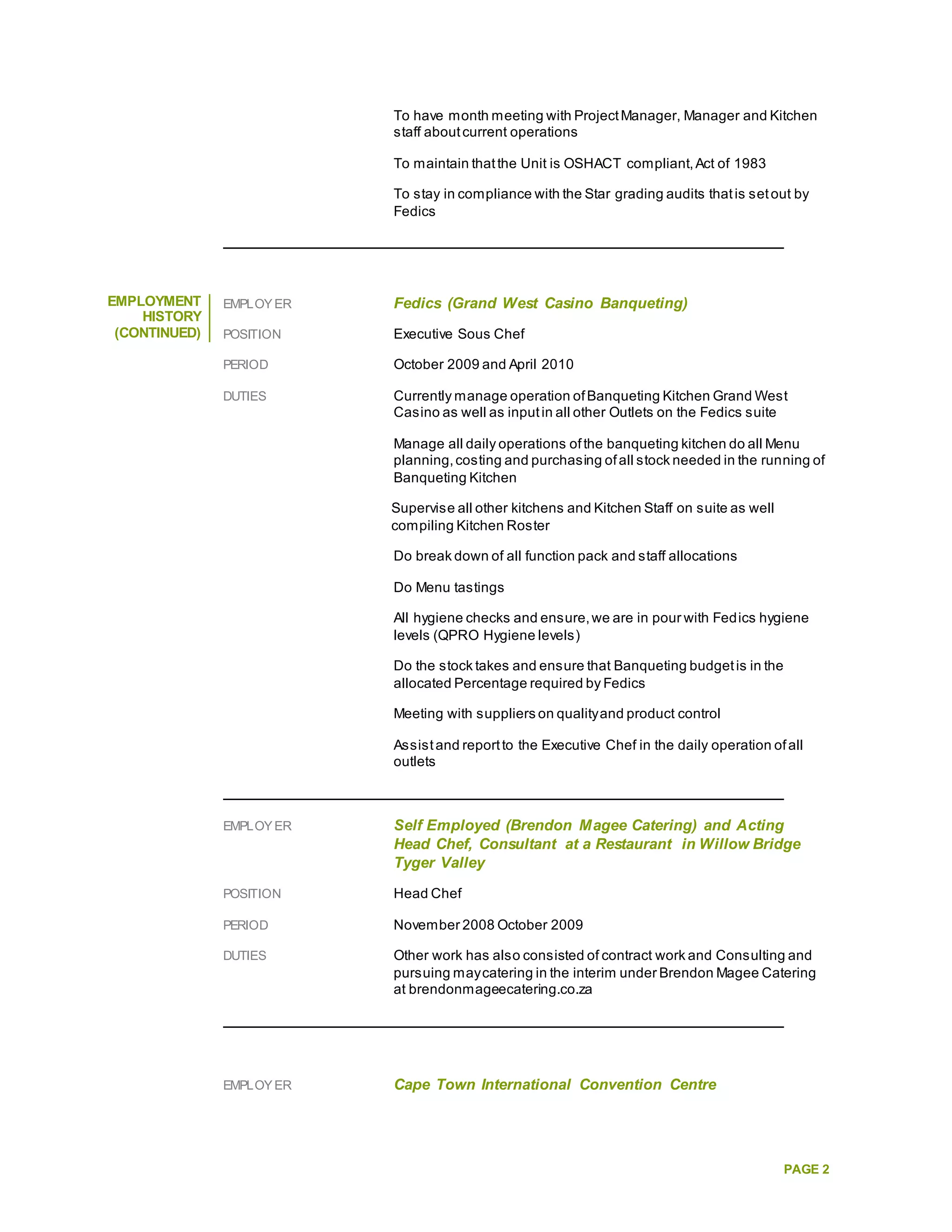 Brendon Magee Updated CV 2015 | DOCX