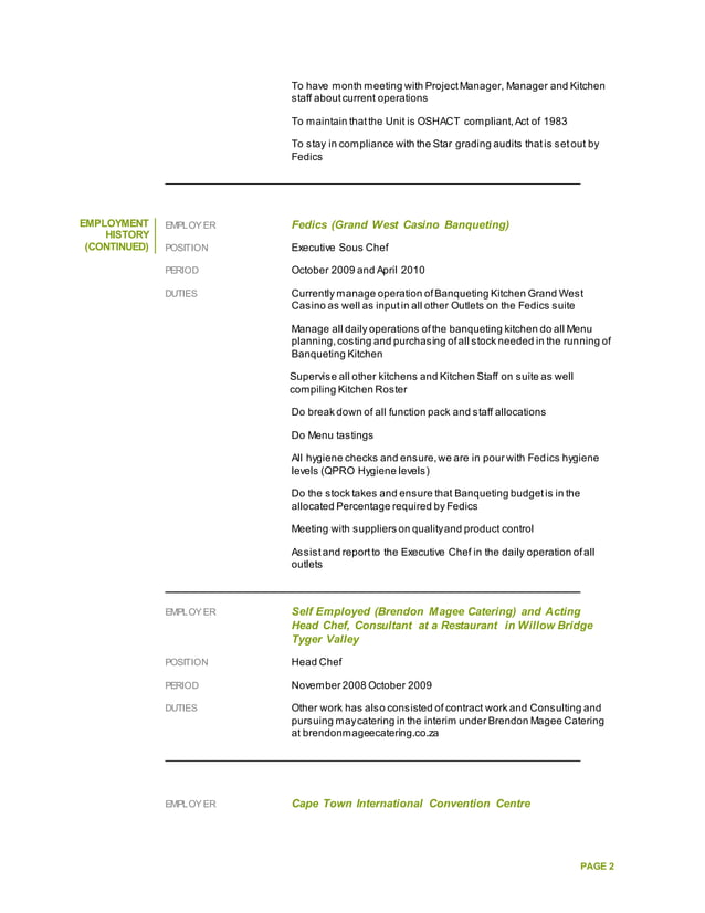 Brendon Magee Updated CV 2015 | PDF