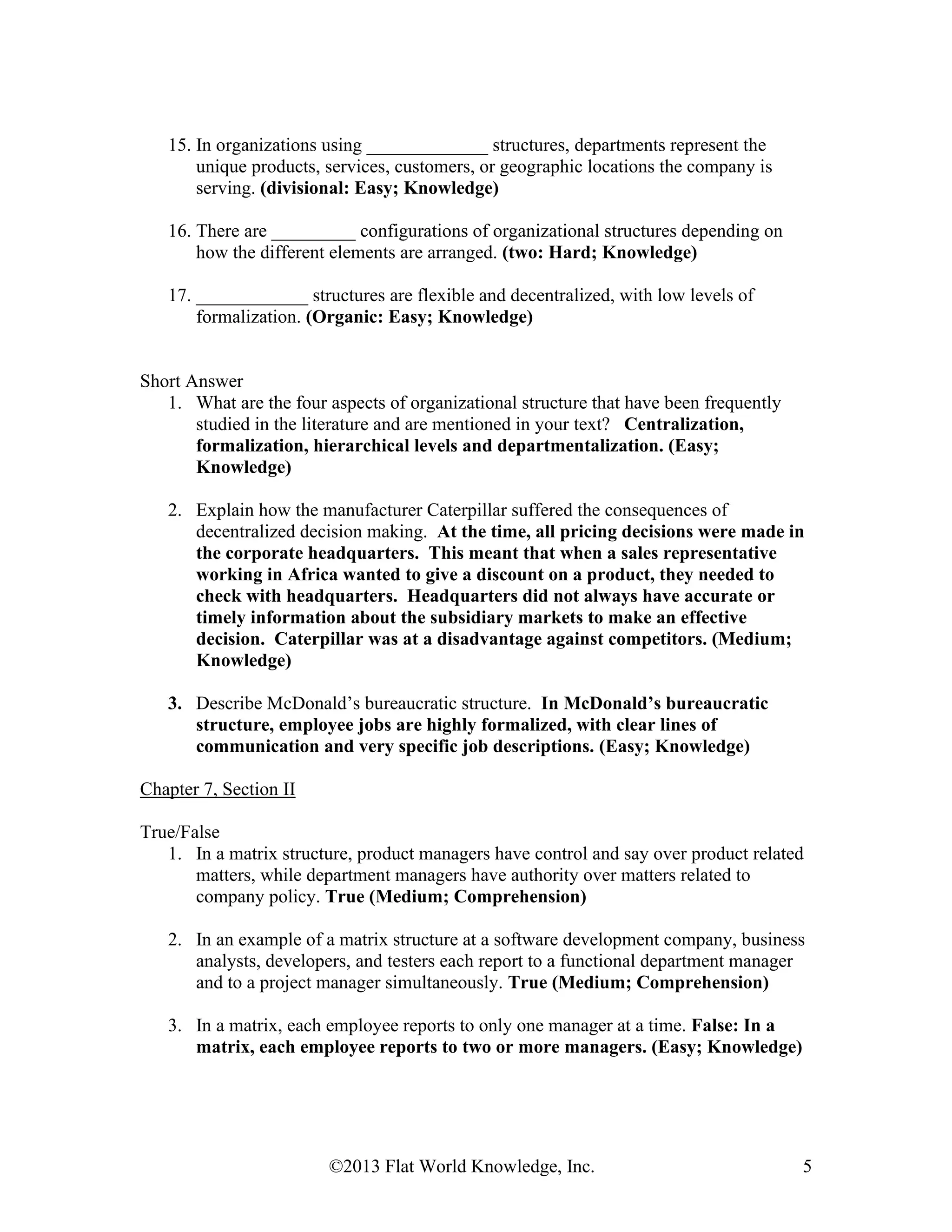 Principles of Management Version 1.1 1st Edition Carpenter Test Bank | PDF