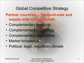analytical frameworks-global business strategy | PPT