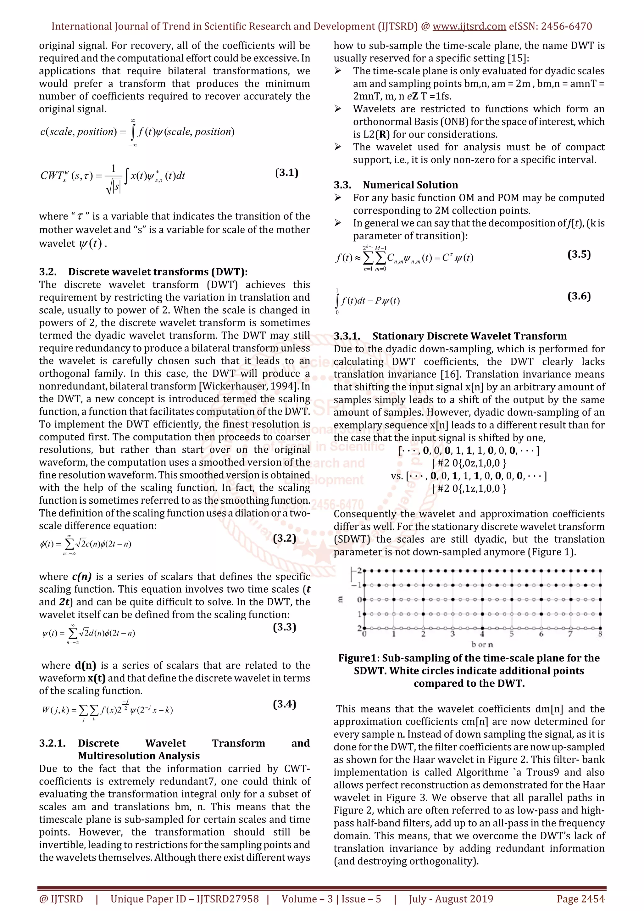 Applications Of Wavelet Transform Pdf