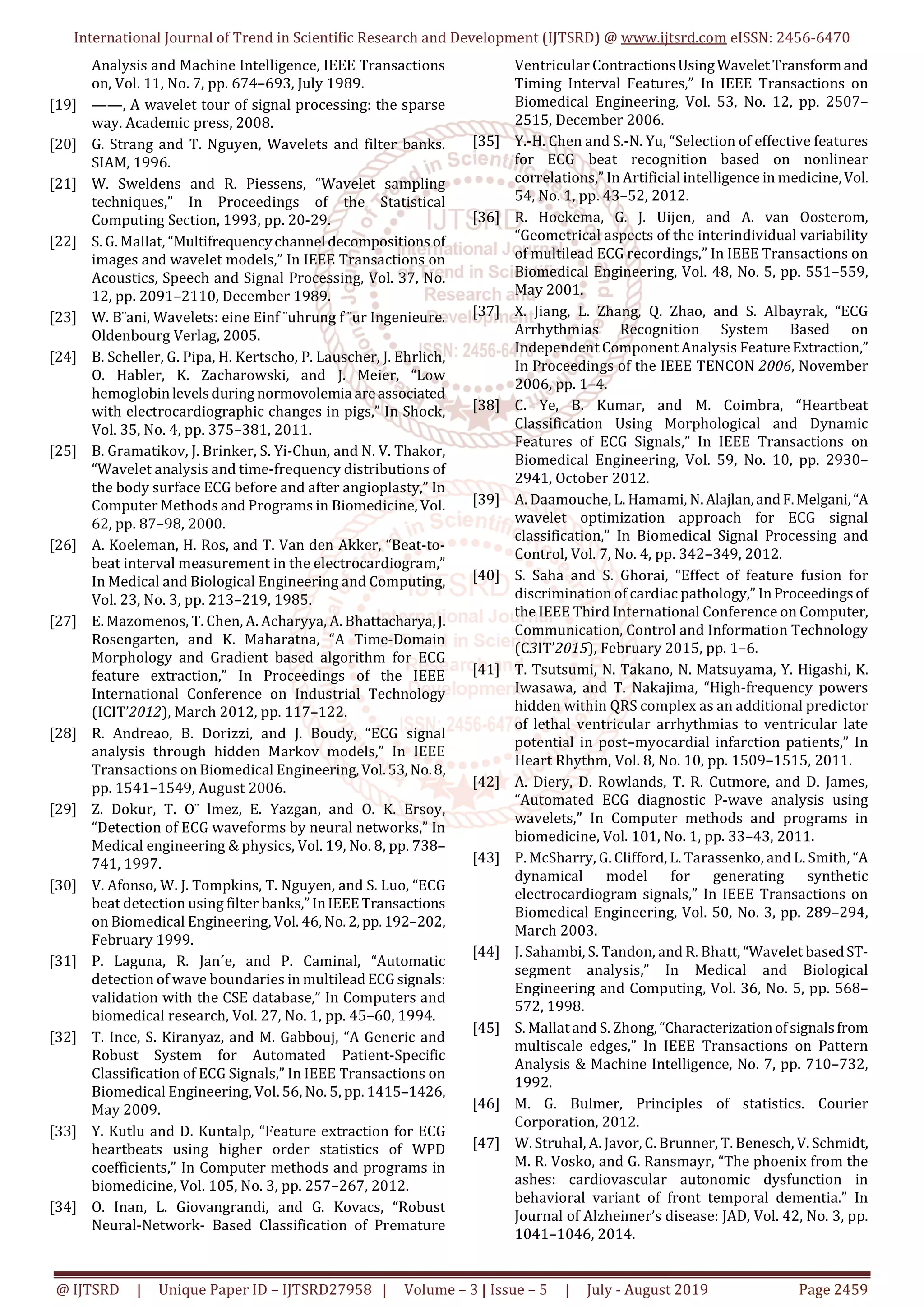 Applications of Wavelet Transform | PDF