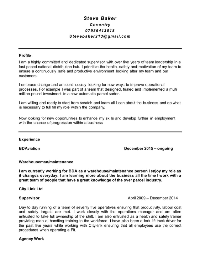 Steve Baker CV (2) | DOCX