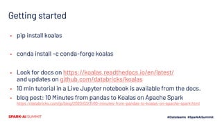 Koalas: Making an Easy Transition from Pandas to Apache Spark | PPT