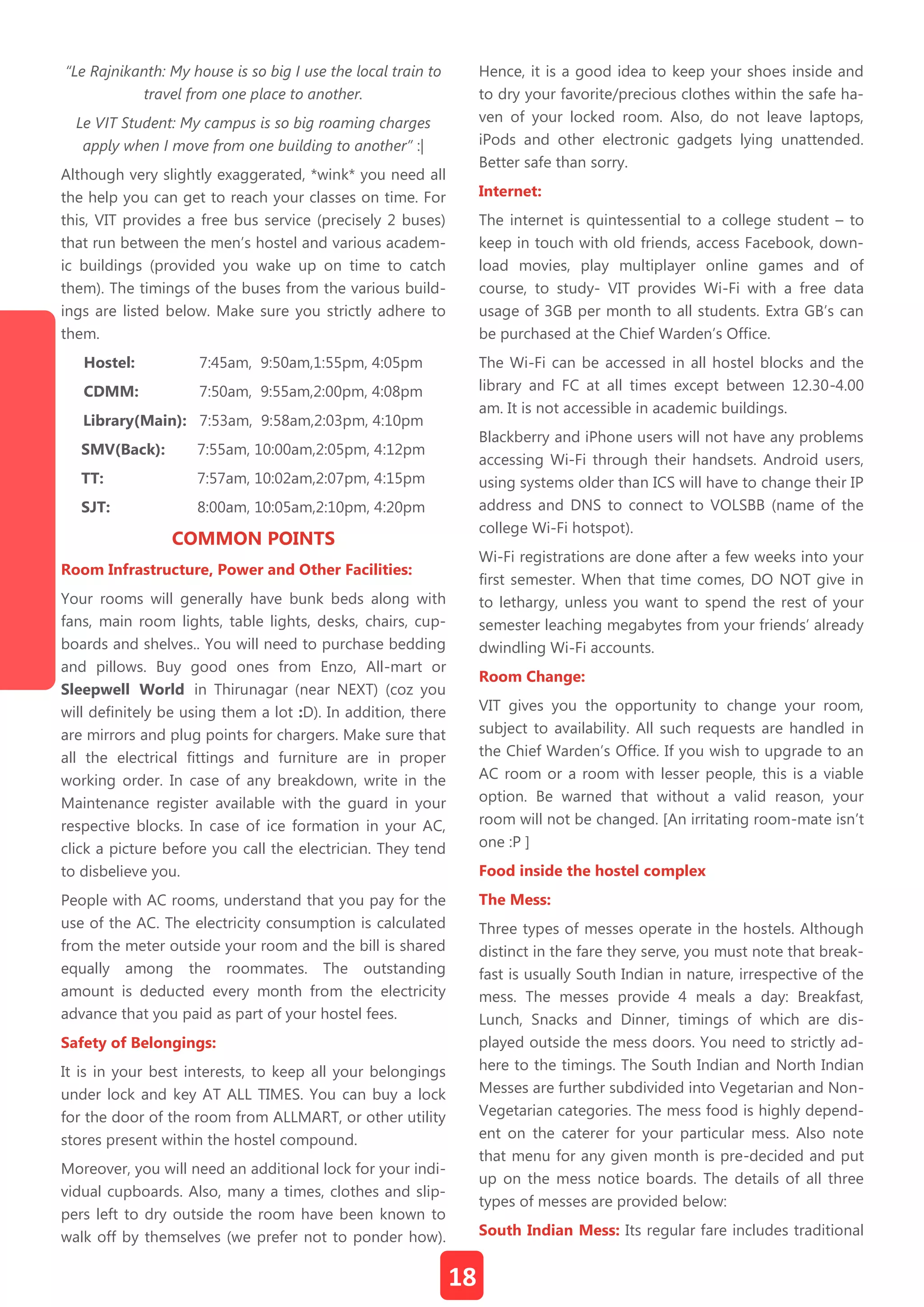 VIT Student handbook international Edition 13-14 | PDF