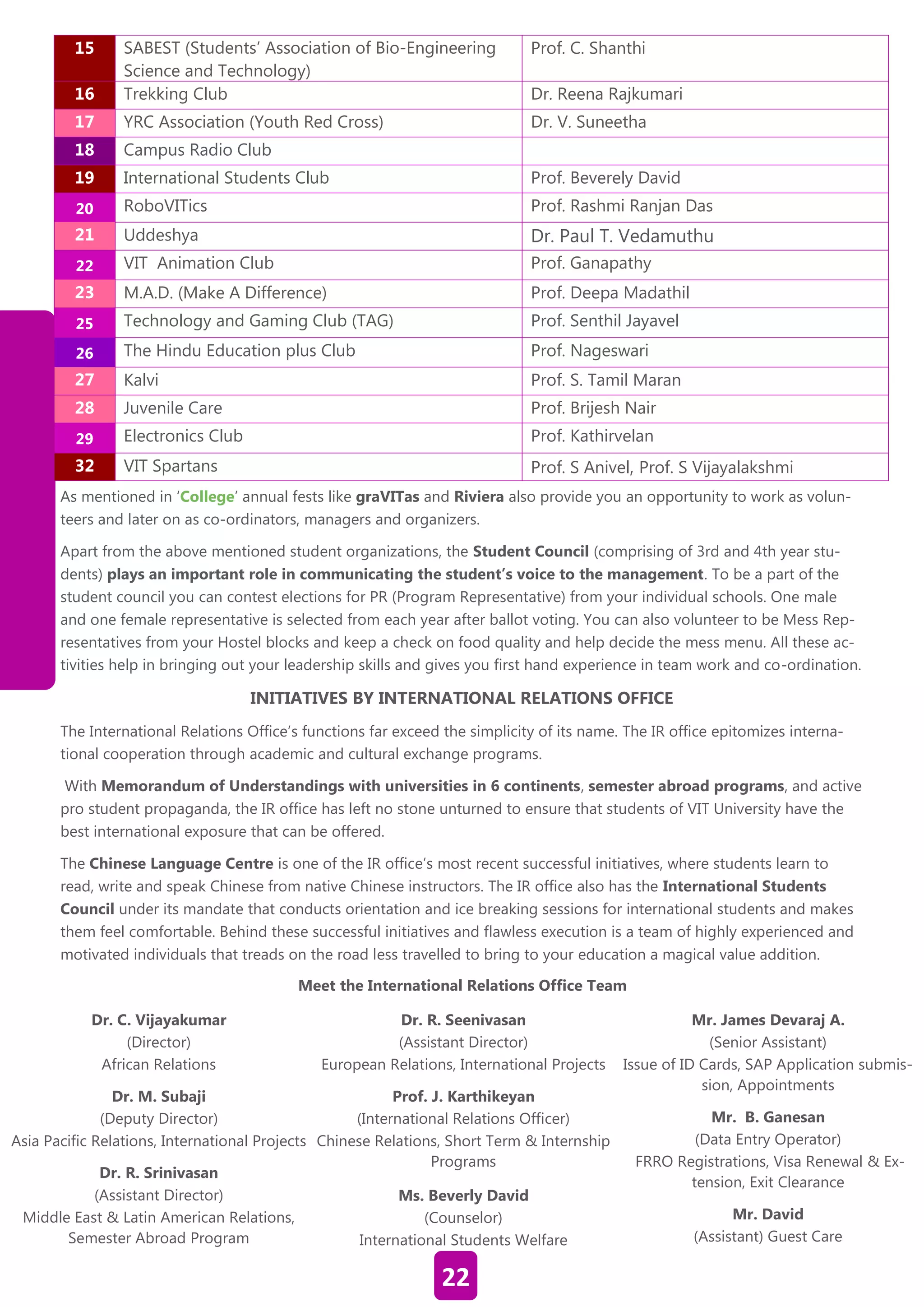 VIT Student handbook international Edition 13-14 | PDF