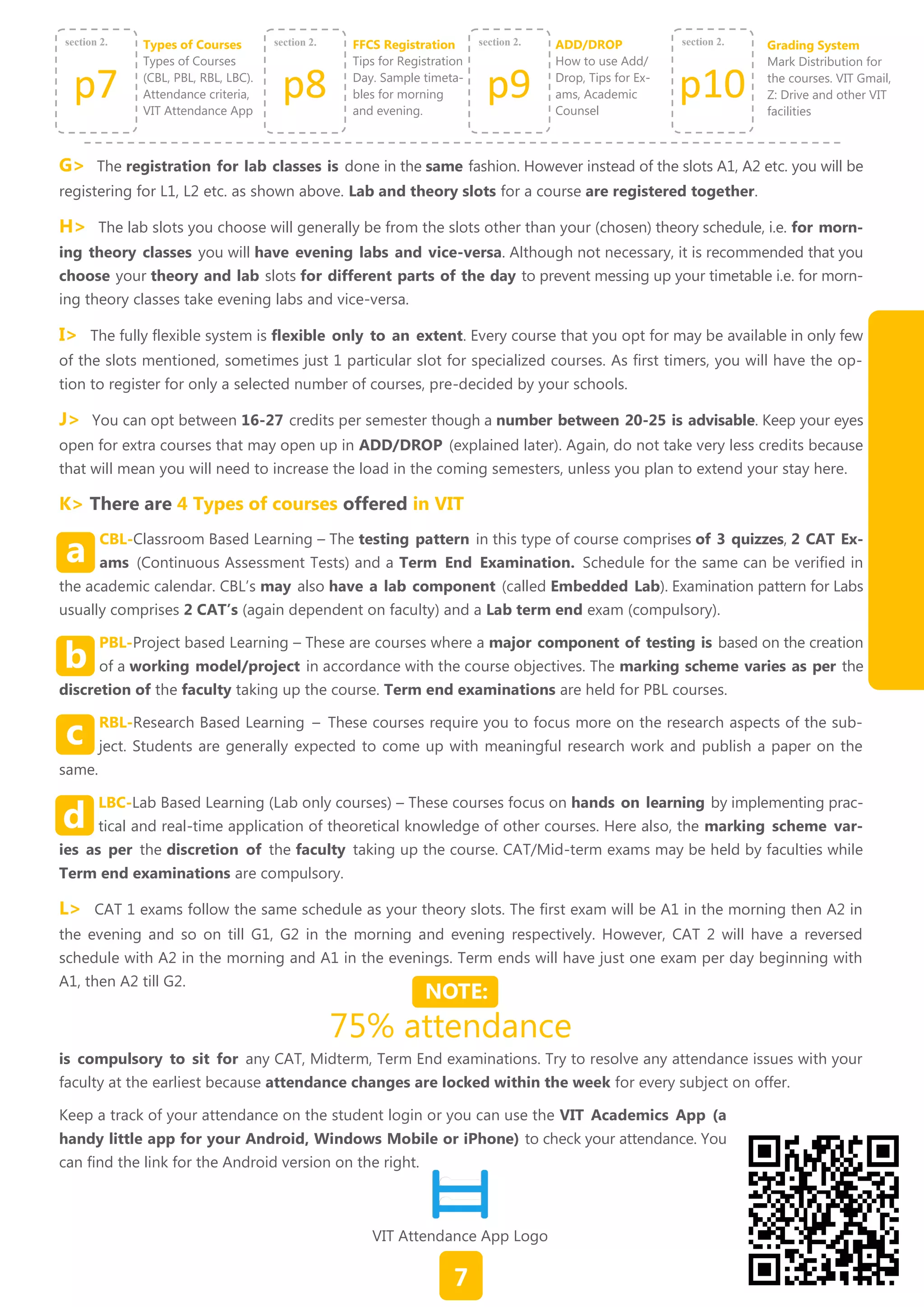 VIT Student handbook international Edition 13-14 | PDF