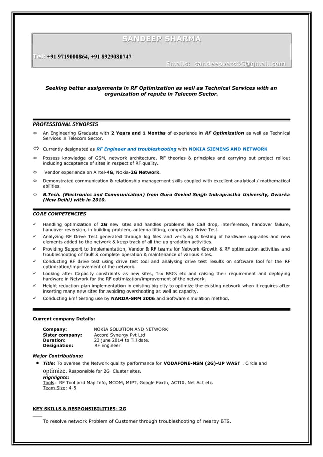 Sandeep Sharma Cv Pdf
