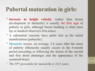 Normal puberty of human and its pathological aspects | PPTX