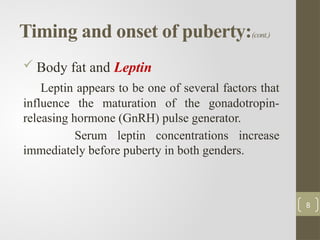 Normal puberty of human and its pathological aspects | PPTX