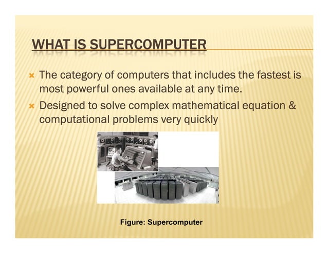 super computer presentation for cmputer science students | PDF