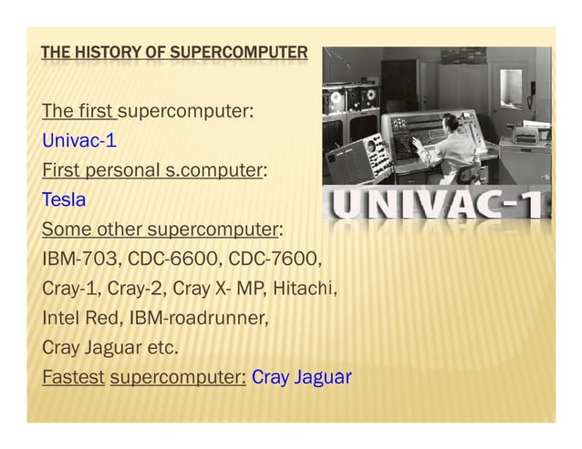super computer presentation for cmputer science students | PDF