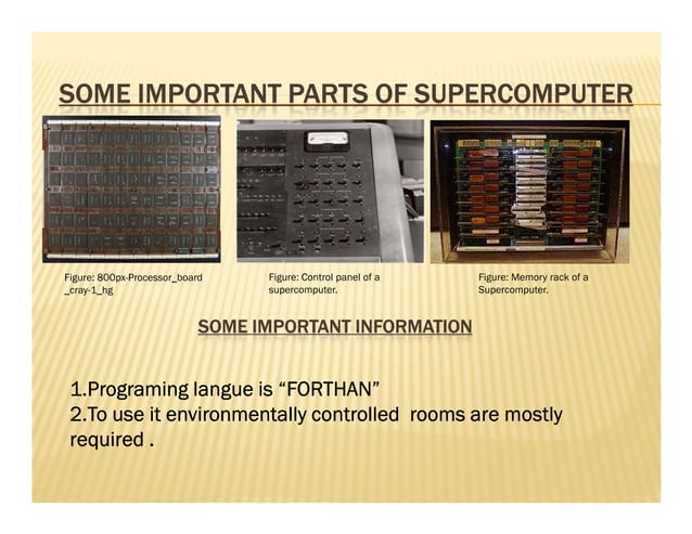 super computer presentation for cmputer science students | PDF