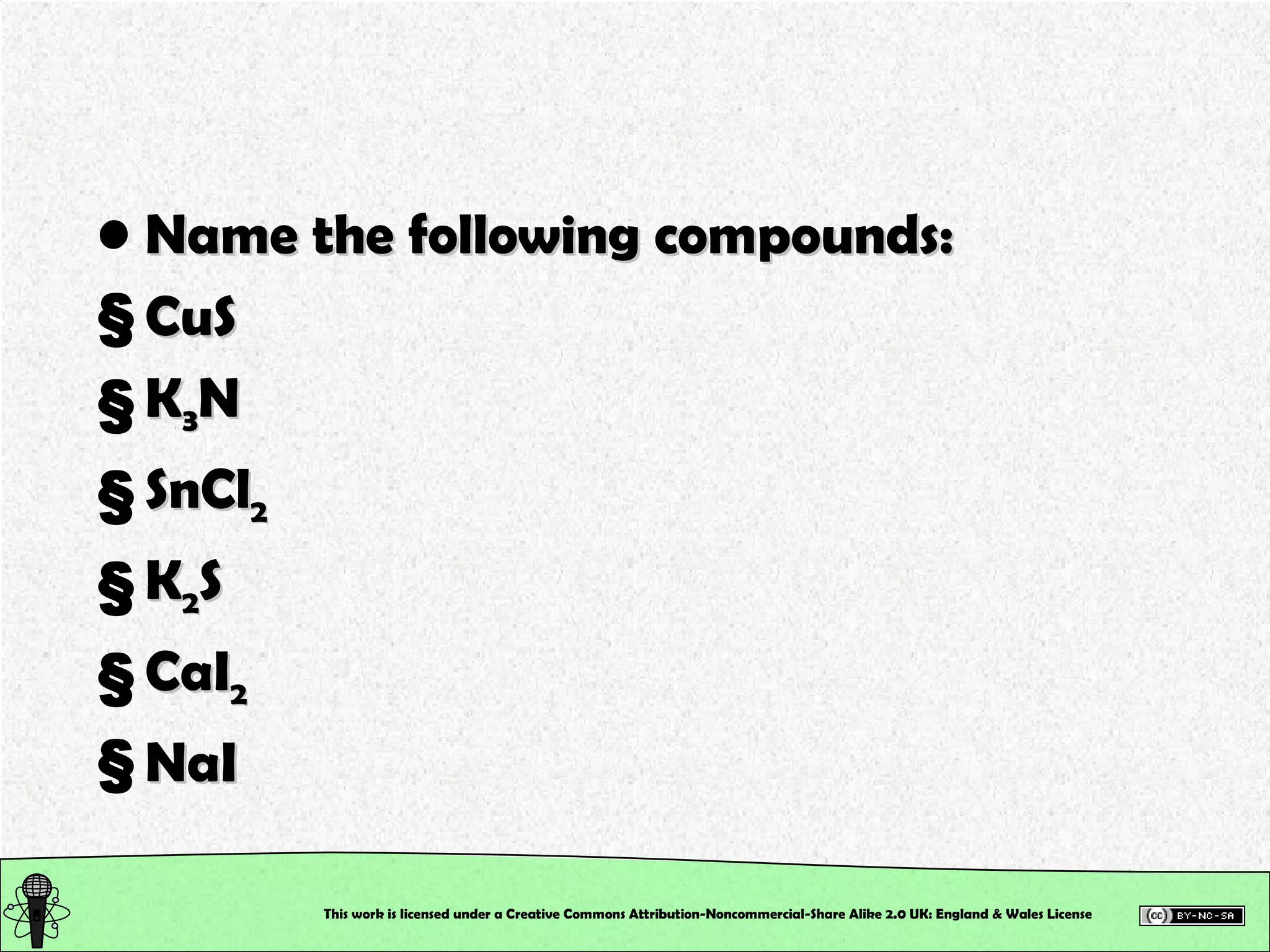 Chemical Structure: Chemical Nomenclature. Inorganic Compounds | PPT