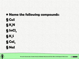 Chemical Structure: Chemical Nomenclature. Inorganic Compounds | PPT