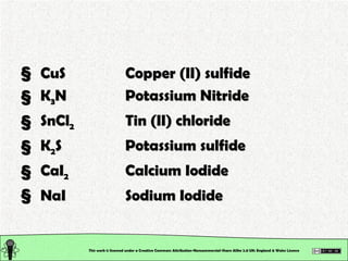 Chemical Structure: Chemical Nomenclature. Inorganic Compounds | PPT