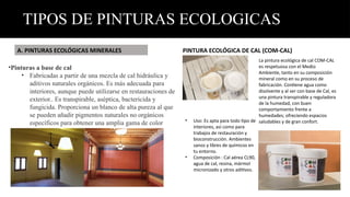 PINTURAS ECOLOGICAS, NORMATIVA Y SU DEFINICION | PDF
