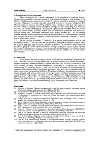 A Literature Survey on Resource Management Techniques, Issues and Challenges in Cloud Computing ...